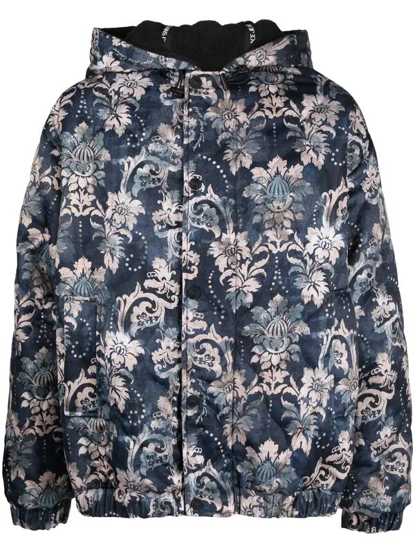 Versace Floral-print Padded Jacket
