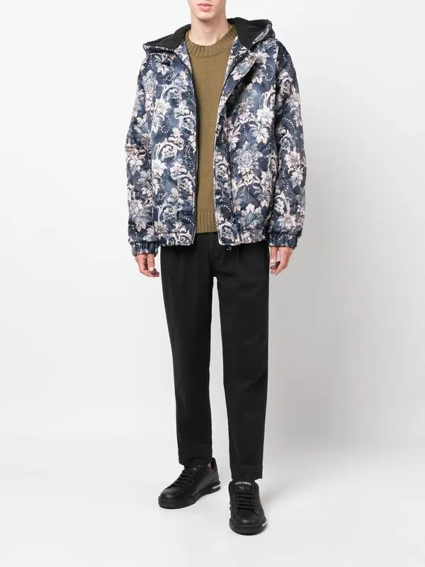 Versace Floral-print Padded Jacket