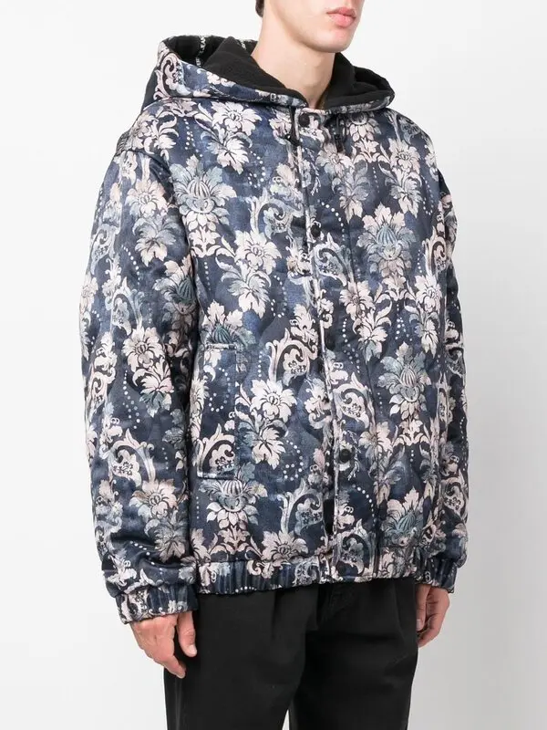 Versace Floral-print Padded Jacket