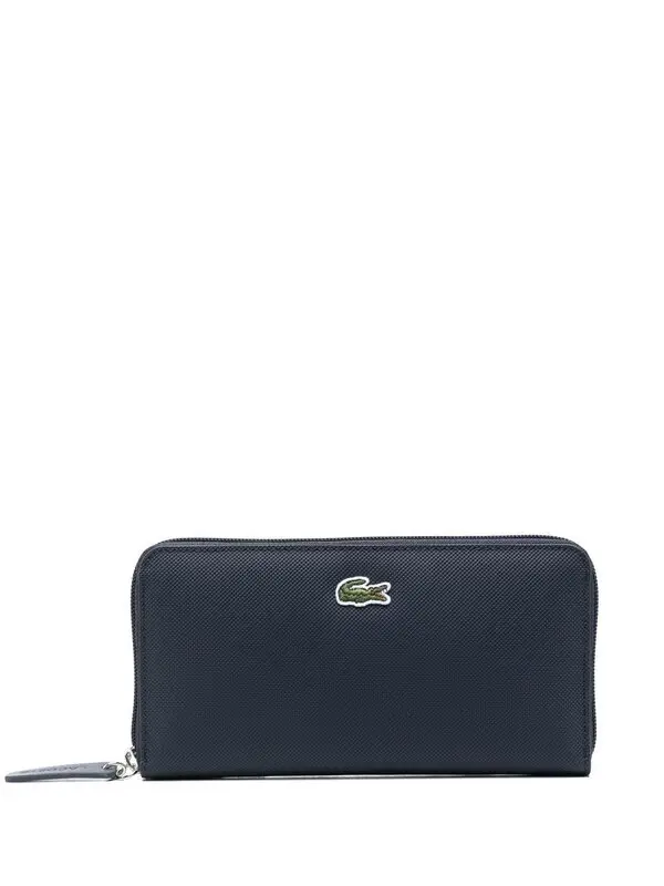 Lacoste Logo-patch Zip-around Wallet - Blue