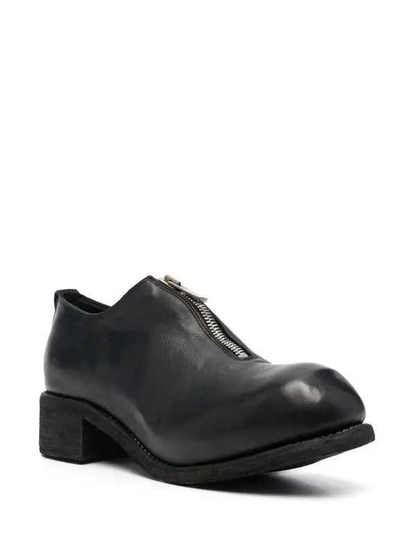 Guidi Zip-front Block-heel Shoes