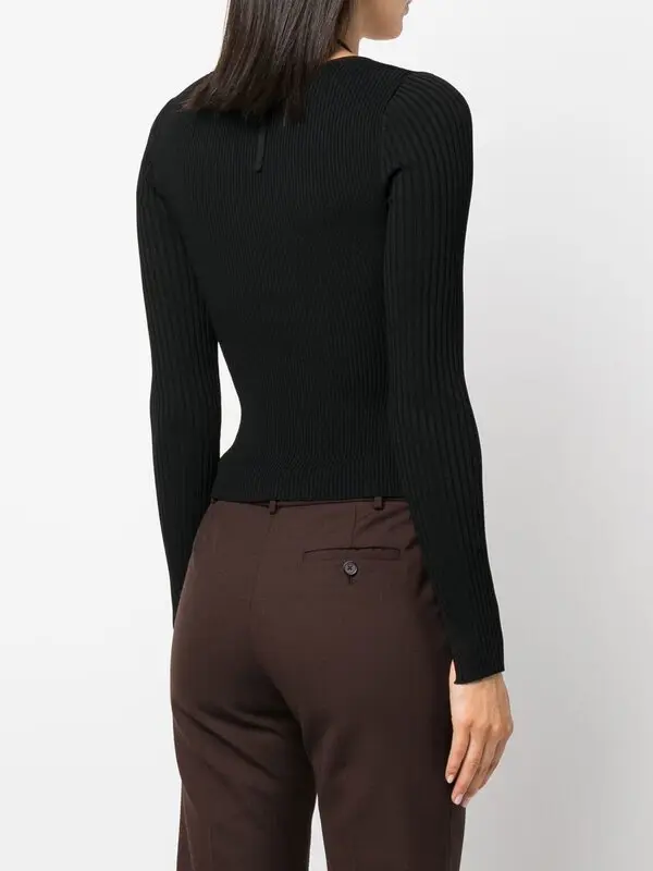 Simkhai Alexia Neck-tie Top - Black