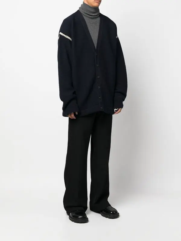MAISON MARGIELA Elbow-patch Cardigan - Blue