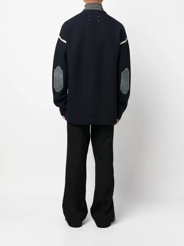 MAISON MARGIELA Elbow-patch Cardigan - Blue
