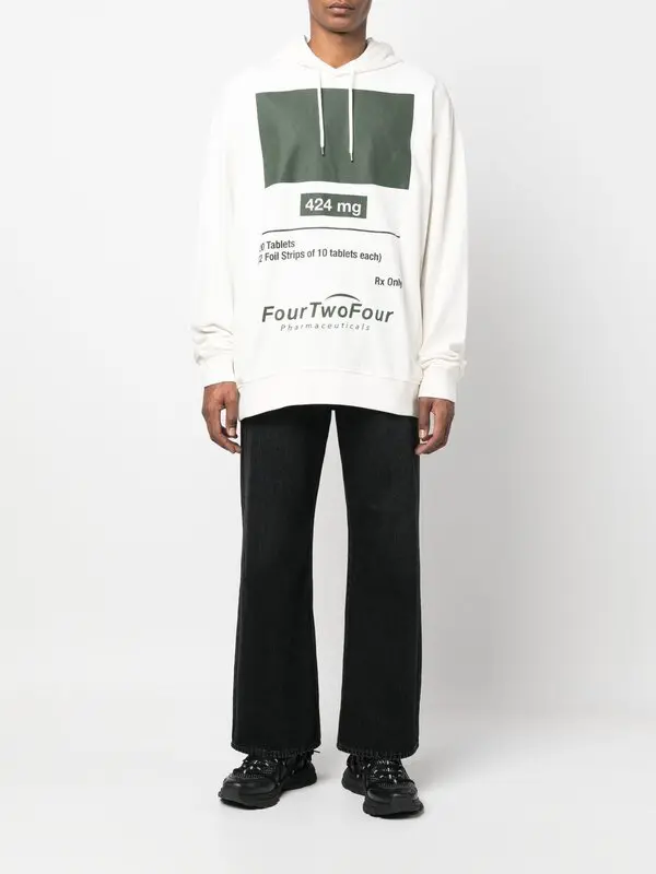424 Graphic-print Cotton Hoodie