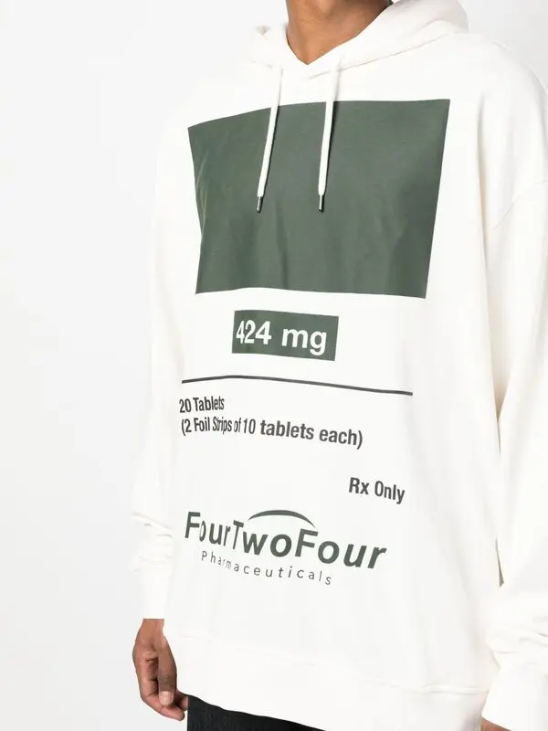 424 Graphic-print Cotton Hoodie