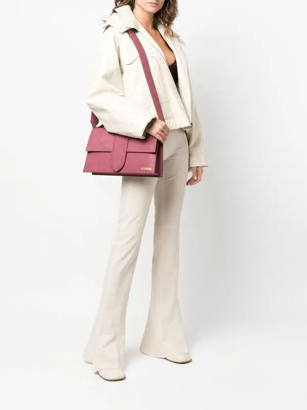 Jacquemus Le Bambinou Leather Tote - Purple