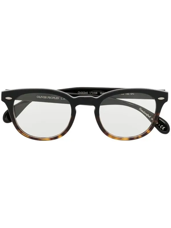 Oliver Spencer Tortoiseshell-effect Round-frame Eyeglasses - Black
