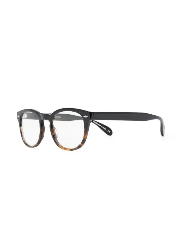 Oliver Spencer Tortoiseshell-effect Round-frame Eyeglasses - Black