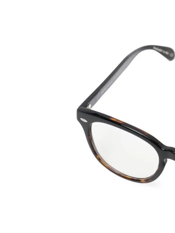 Oliver Spencer Tortoiseshell-effect Round-frame Eyeglasses - Black
