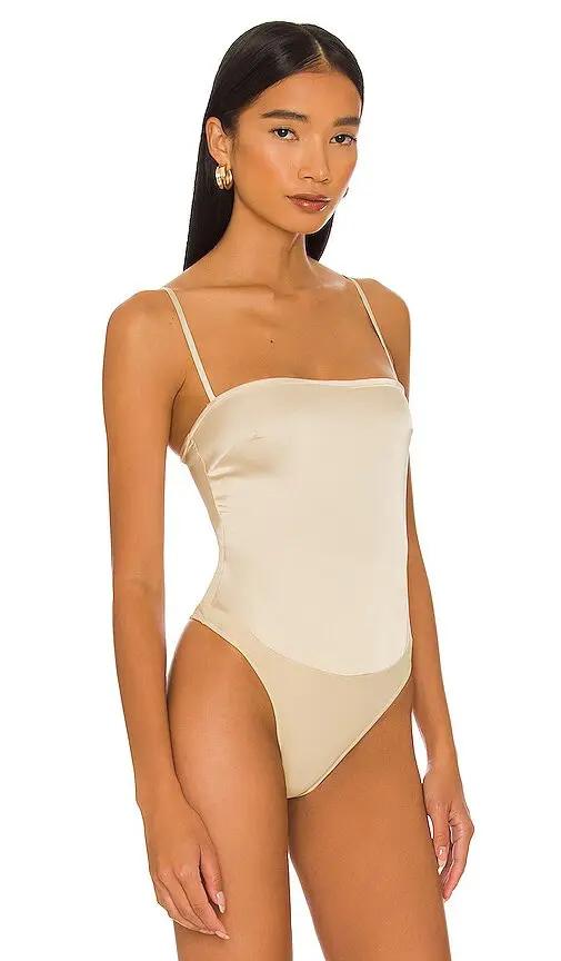 WeWoreWhat Strappy Bodysuit In Cream