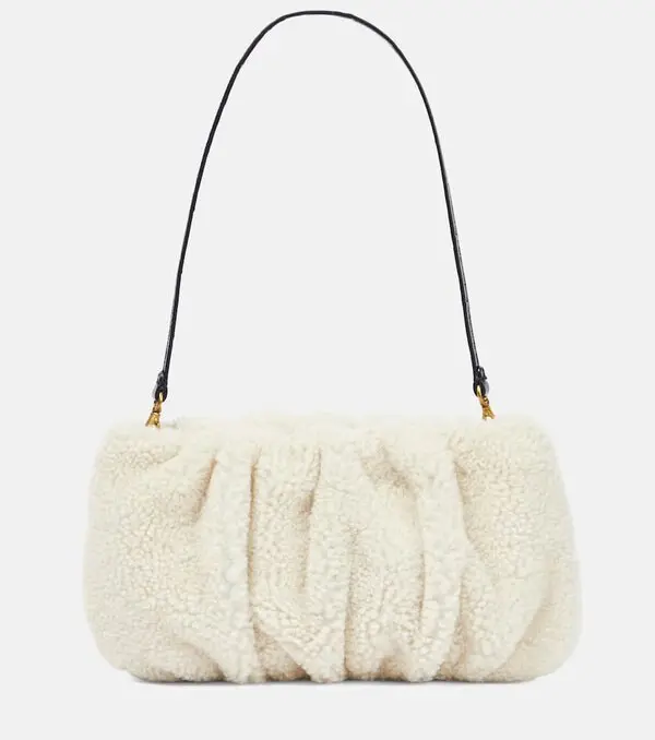 Staud Bean Shearling Shoulder Bag