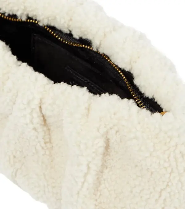 Staud Bean Shearling Shoulder Bag