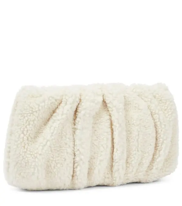 Staud Bean Shearling Shoulder Bag
