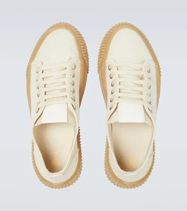 Ami Canvas Lace-up Sneakers