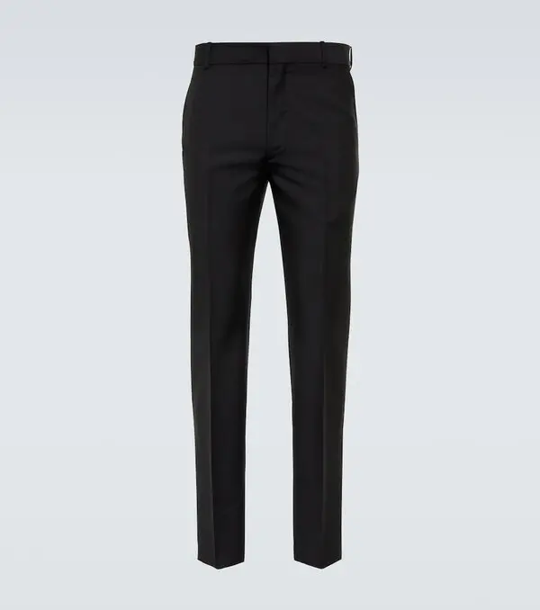 Alexander McQueen Wool And Mohair Slim Pants
