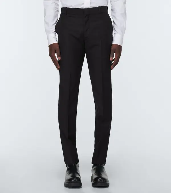 Alexander McQueen Wool And Mohair Slim Pants