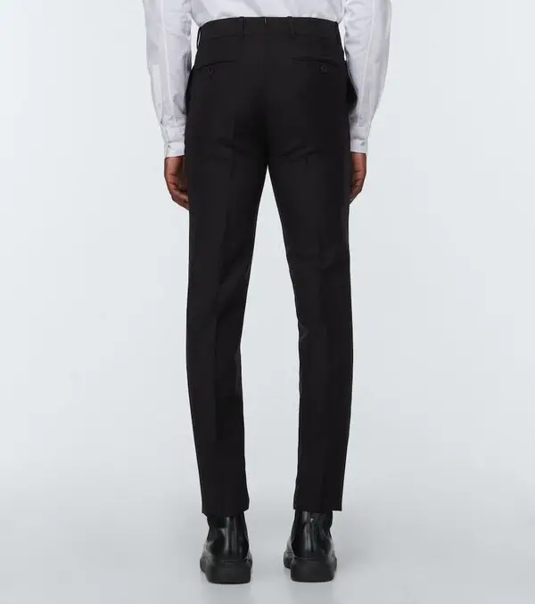 Alexander McQueen Wool And Mohair Slim Pants