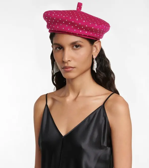 Ruslan Baginskiy Embellished Wool-blend Beret