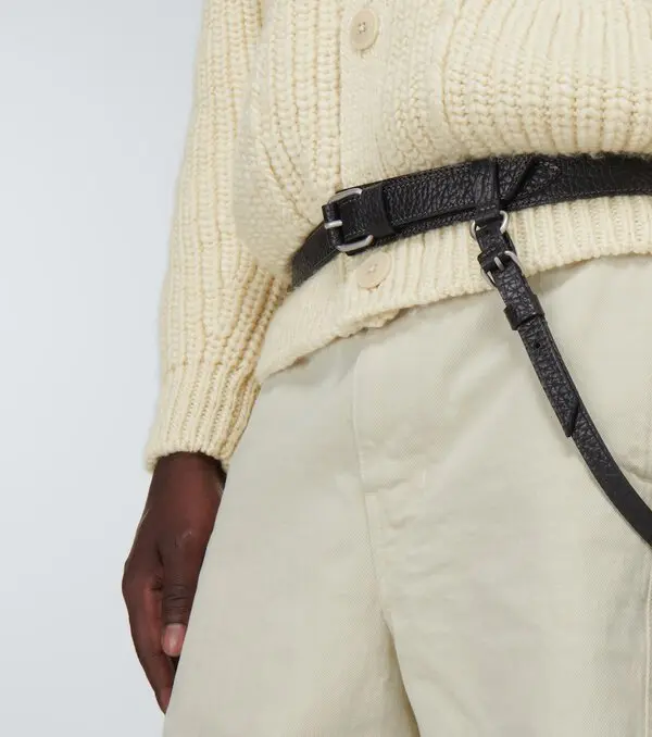 Lemaire Equestrian Leather Belt In Black - 30% Off | Editorialist