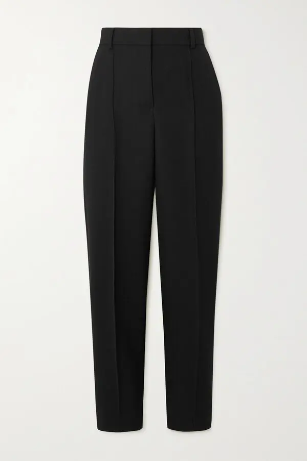 TOTEME Pleated Straight-leg Trousers - Black