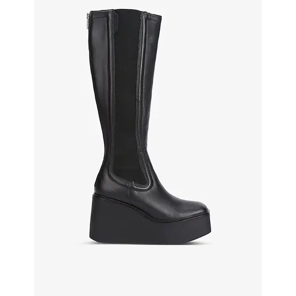 Kurt Geiger Stately Chunky-sole Leather Knee-high Boots
