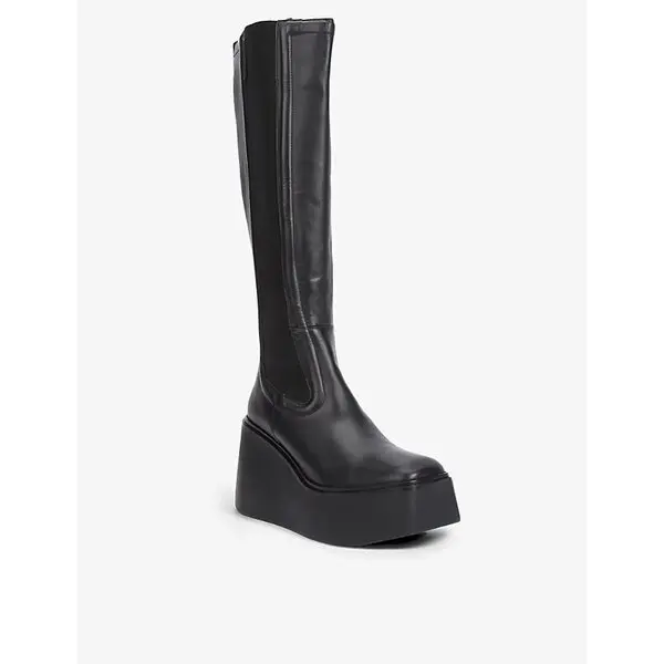 Kurt Geiger Stately Chunky-sole Leather Knee-high Boots