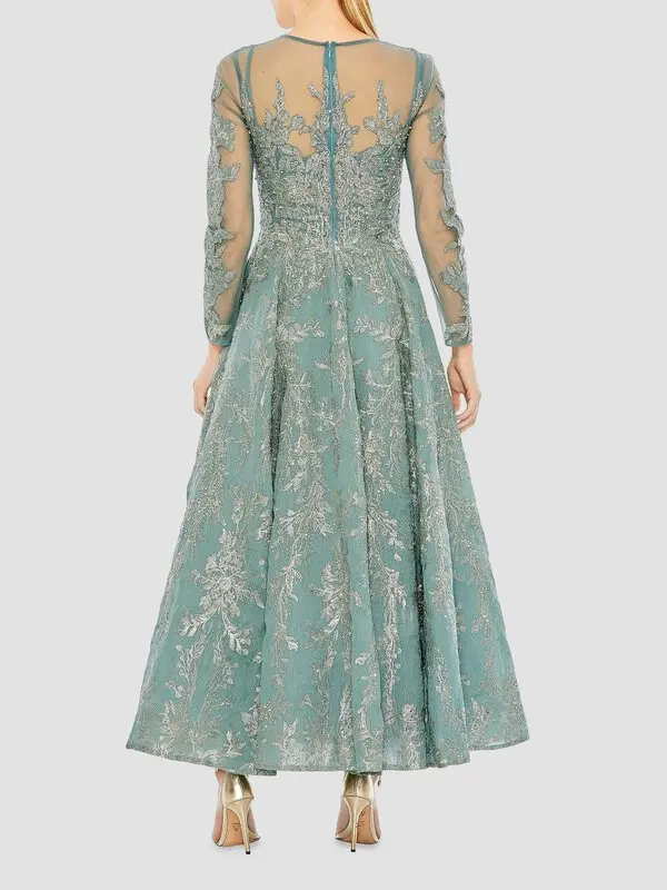 Mac Duggal Floral Embellished Cocktail Dress