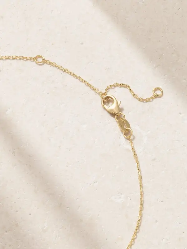 FOUNDRAE Four Heart Clover 18-karat Enamel And Diamond Pendant Necklace