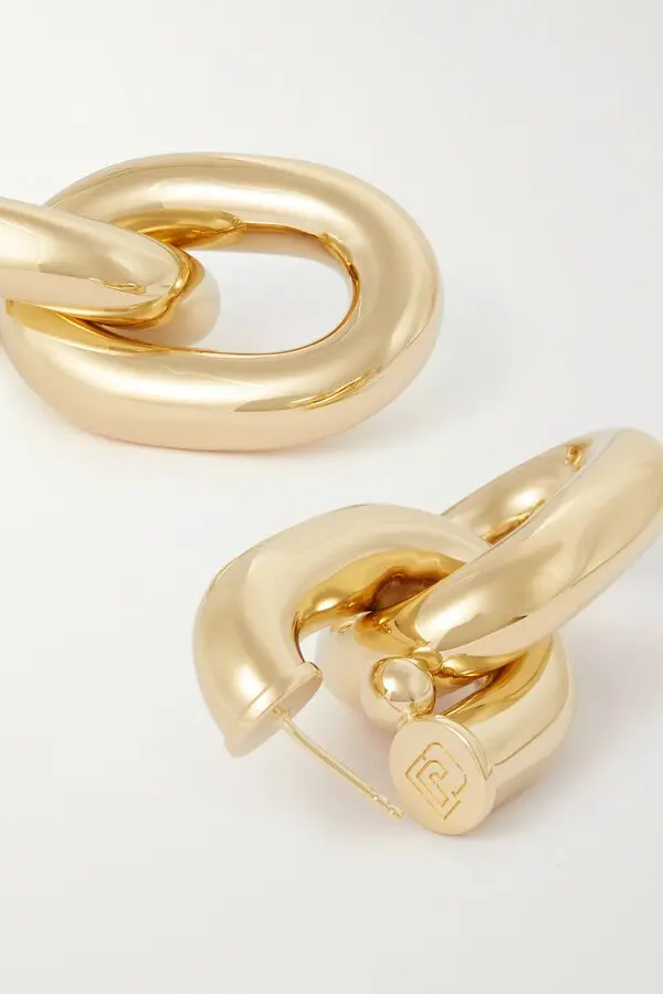 Rabanne Tone Chain Link Earrings - Gold