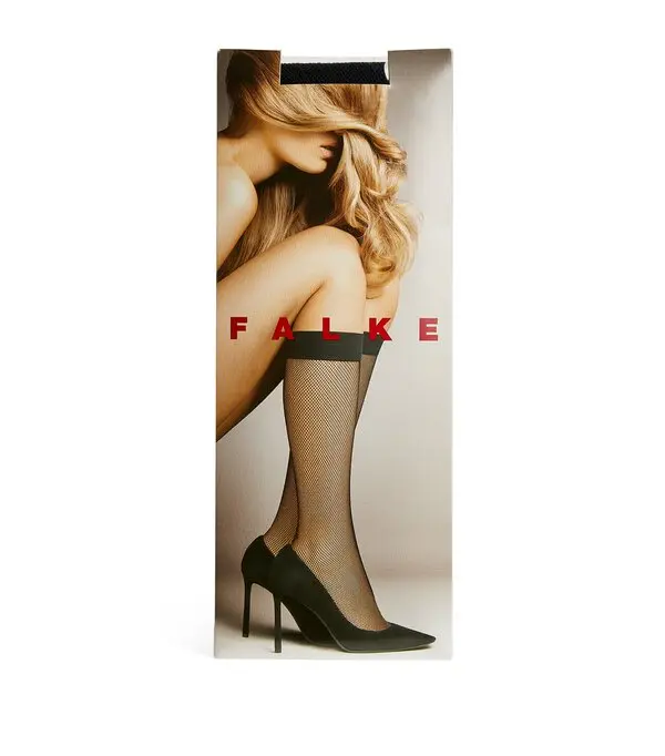 Falke Net Knee-high Stockings - Black