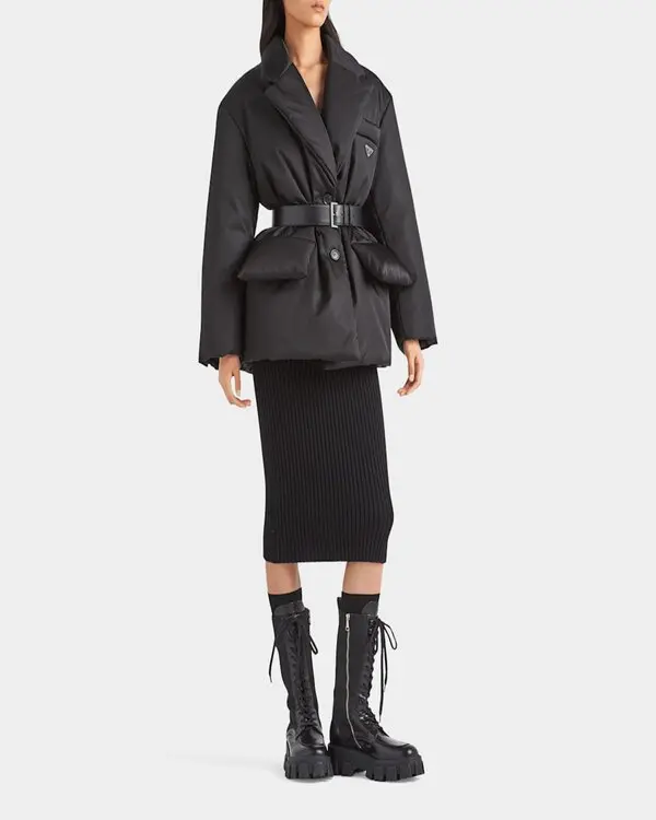 Prada Re-nylon Belted Jacket