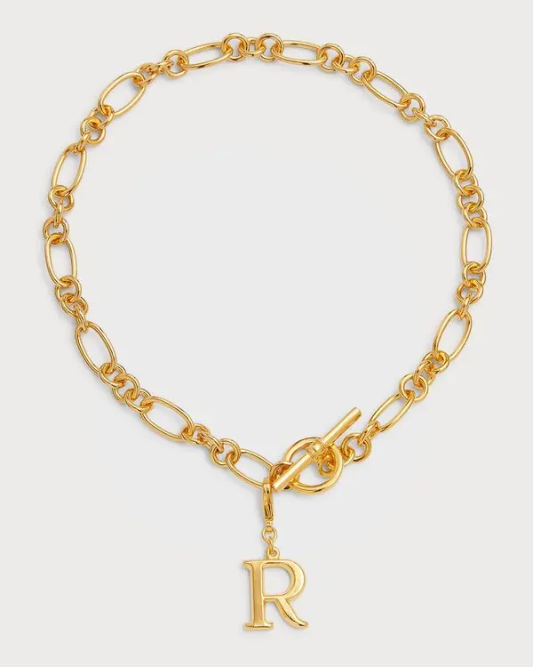 BEN-AMUN Link Chain Necklace With Initial Charm - R