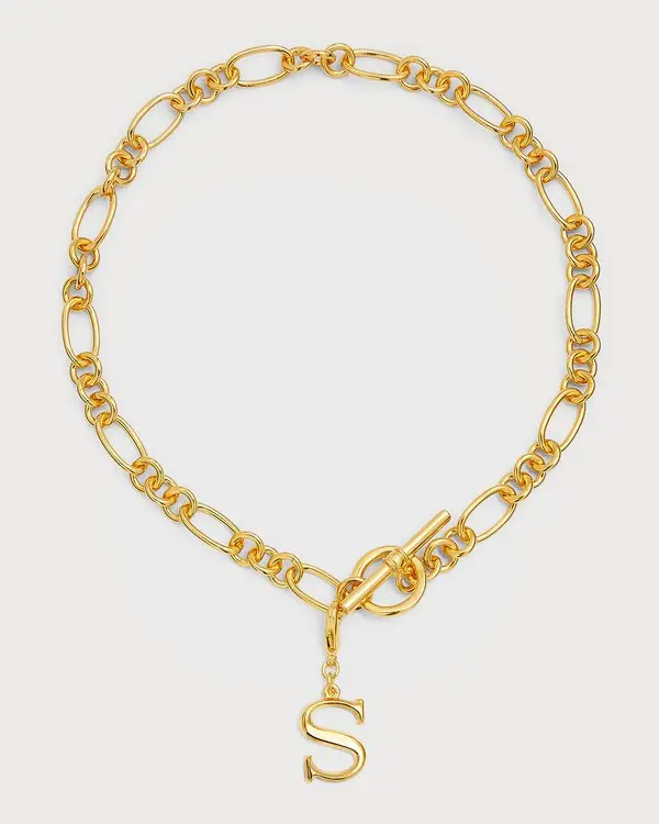 BEN-AMUN Link Chain Necklace With Initial Charm - S