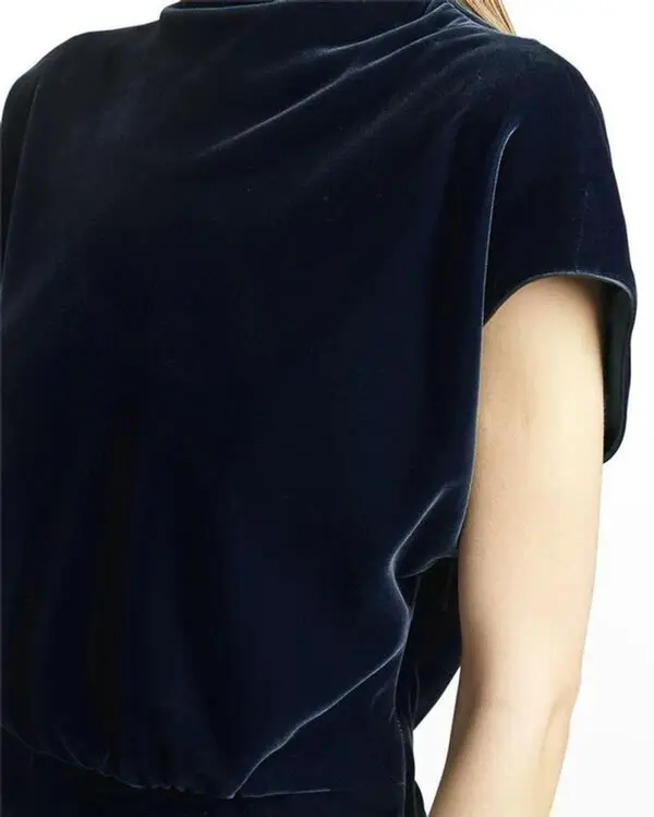 Giorgio Armani Draped Velvet Dress
