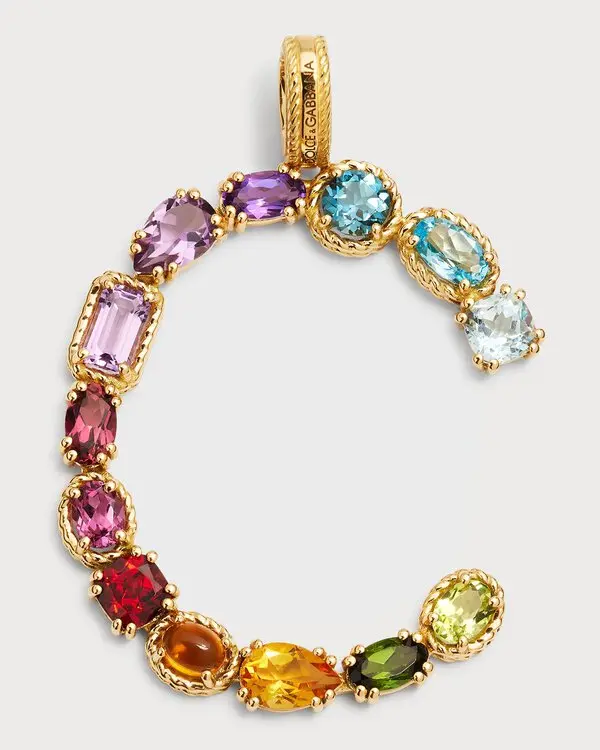 Dolce & Gabbana Fine Gem Letter C Charm - Multicolor