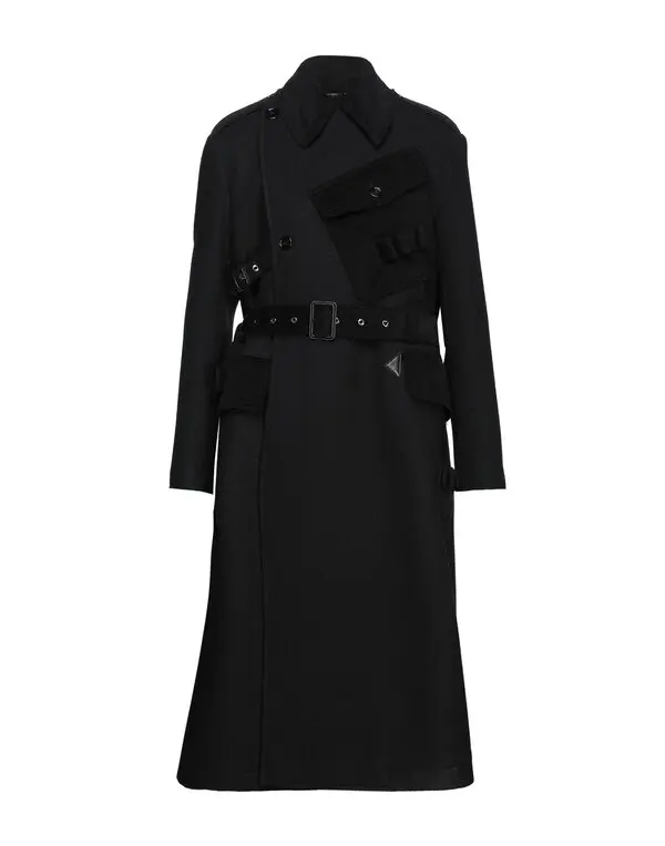 Dolce & Gabbana Coat In Virgin Wool, Cotton, And Lambskin