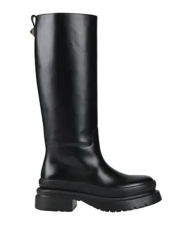 Valentino Garavani Leather Studded Knee-high Boots