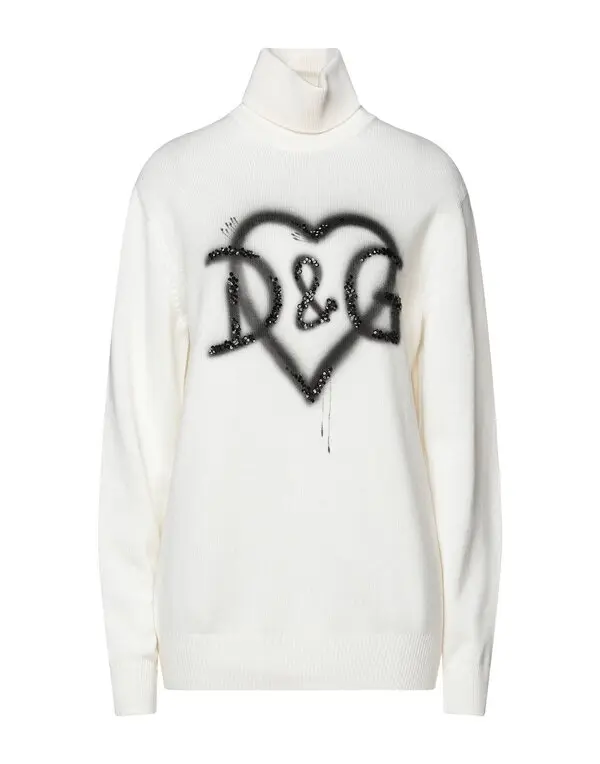 Dolce & Gabbana Cashmere Turtleneck Sweater - Ivory