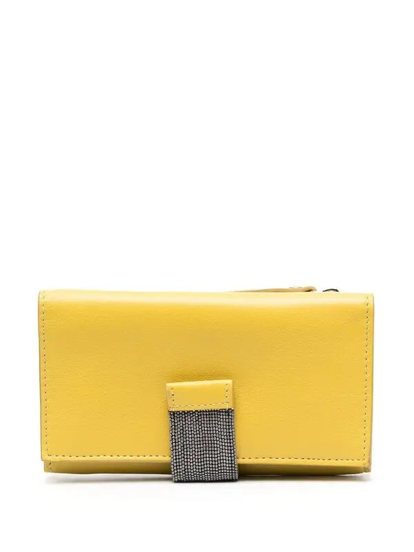 Fabiana Filippi Bead Chain Detail Wallet - Yellow