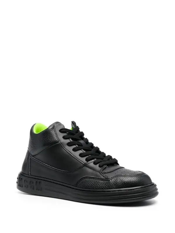 MSGM Logo-print High-top Sneakers