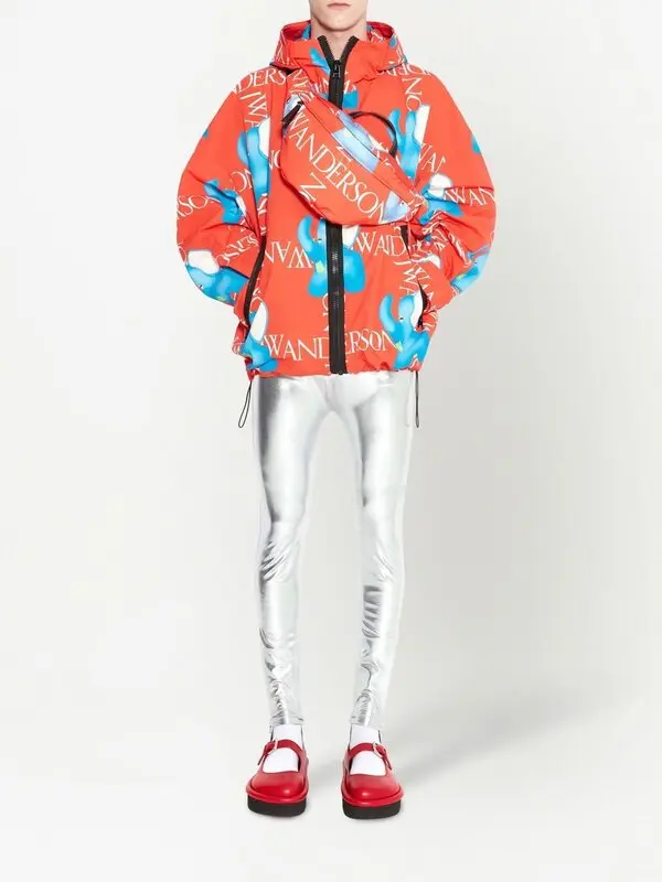 JW Anderson Elephant-print Oversized Hooded Jacket