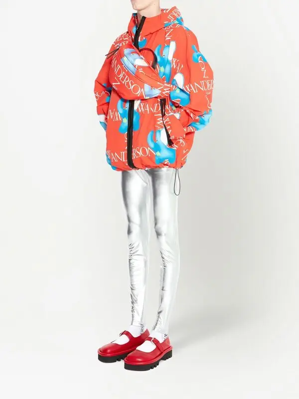 JW Anderson Elephant-print Oversized Hooded Jacket
