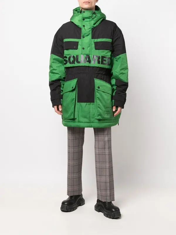 Dsquared2 Logo Print Padded Coat