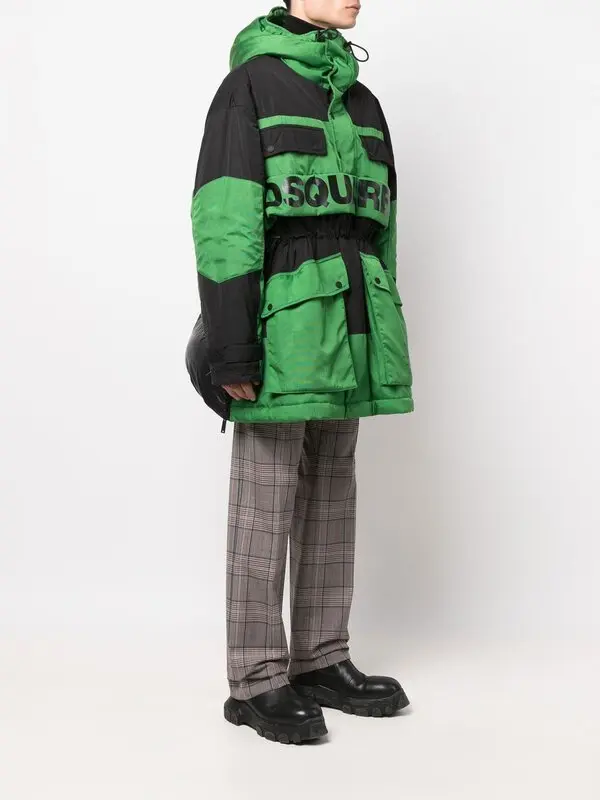 Dsquared2 Logo Print Padded Coat