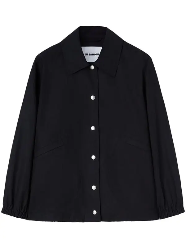 JIL SANDER Logo-print Shirt Jacket - Black
