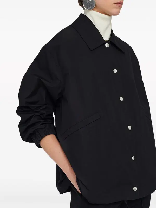 JIL SANDER Logo-print Shirt Jacket - Black