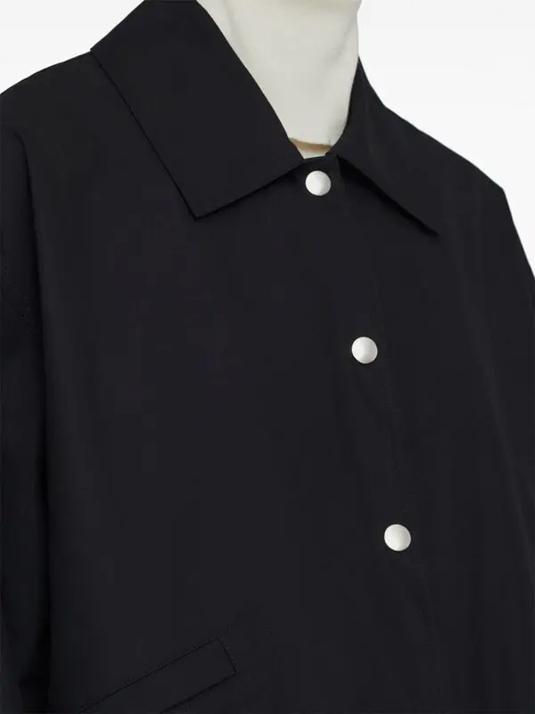 JIL SANDER Logo-print Shirt Jacket - Black