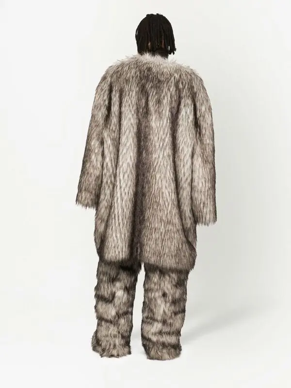Dolce & Gabbana Single-breasted Faux-fur Coat
