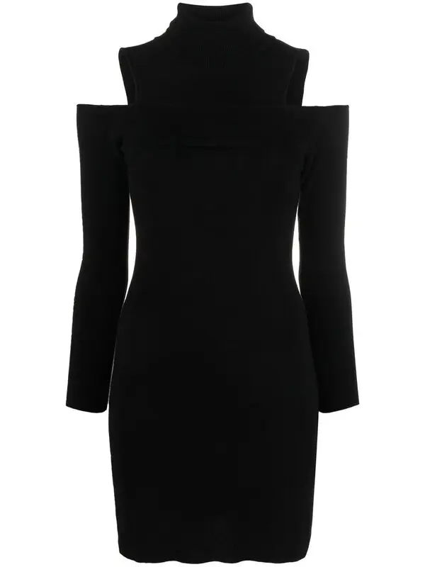 Costume National Cut-out Knit Mini Dress